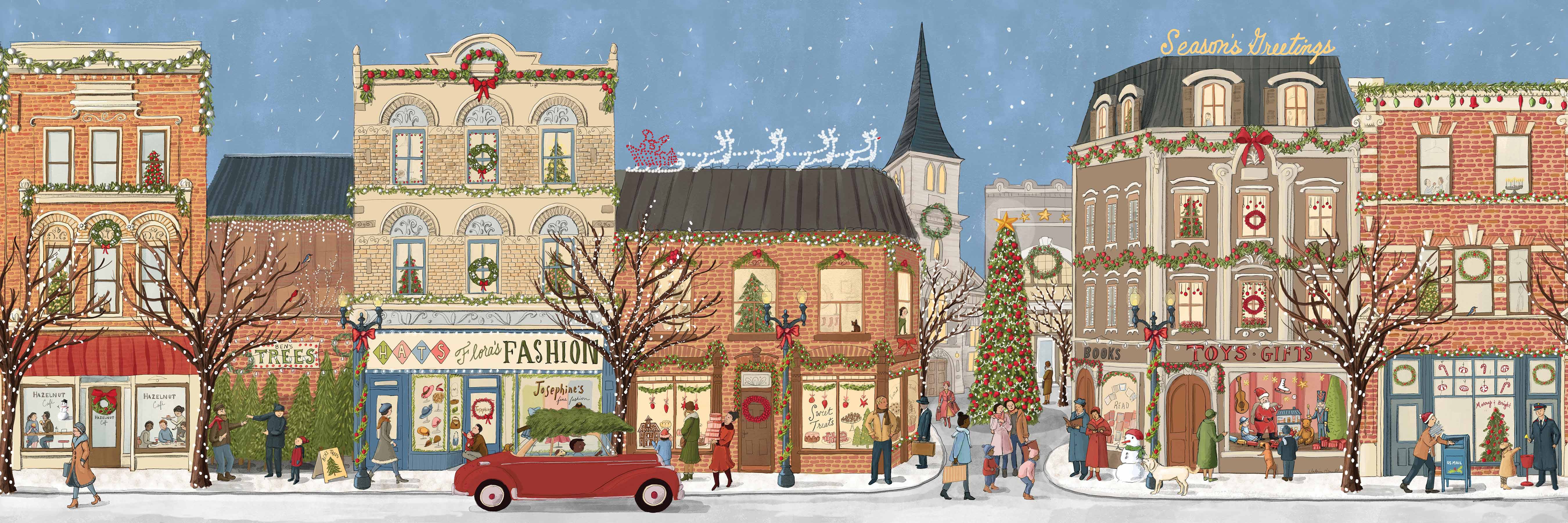 Merry Main Street (Classic Packaging) – True South Puzzle Company