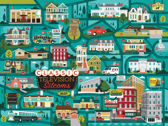 Classic Sitcoms Map – True South Puzzle Company