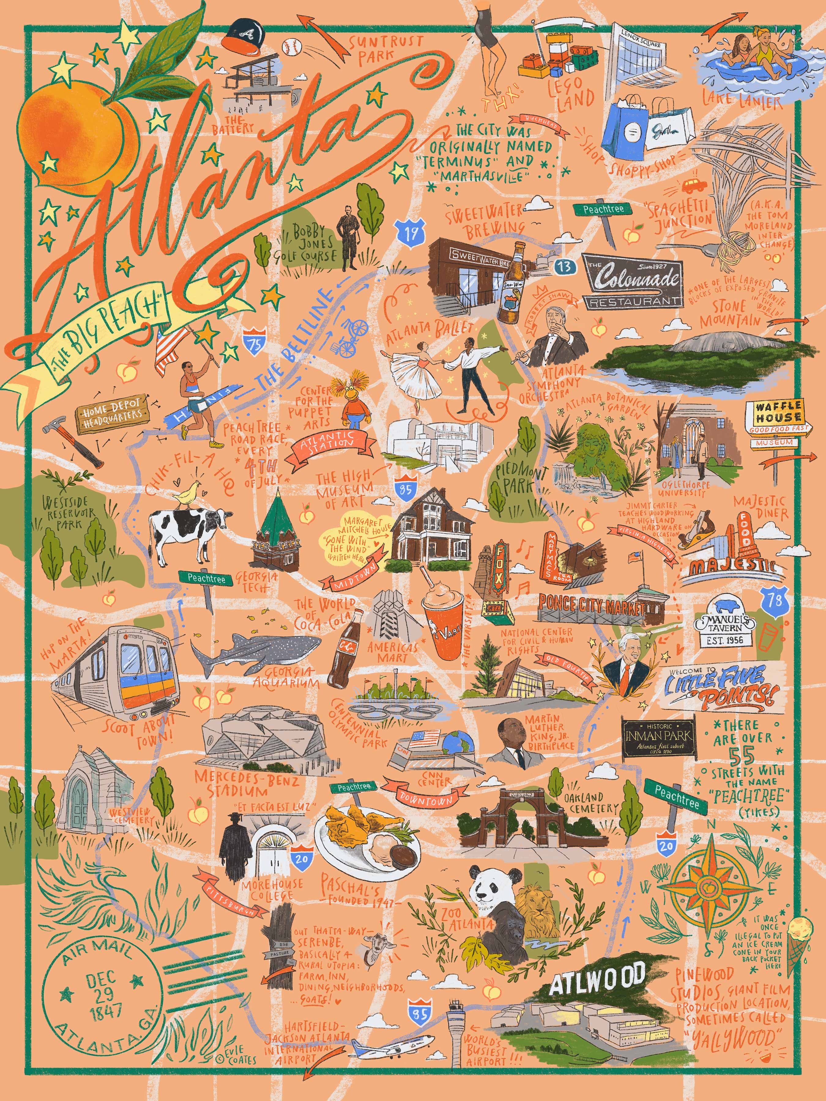 Atlanta Illustrated – True South Puzzle Company